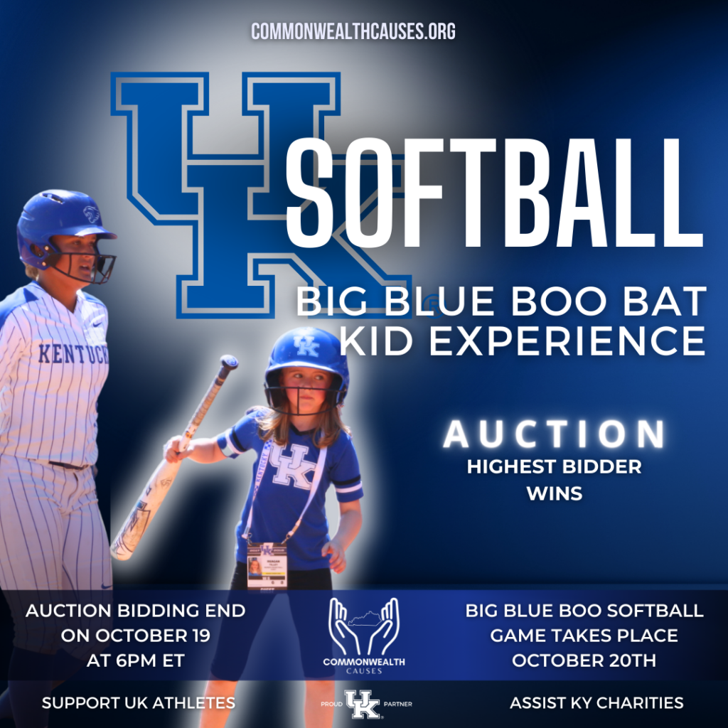 UK Softball Big Blue Boo Bat Kid VIP Experience Auction | Commonwealth ...