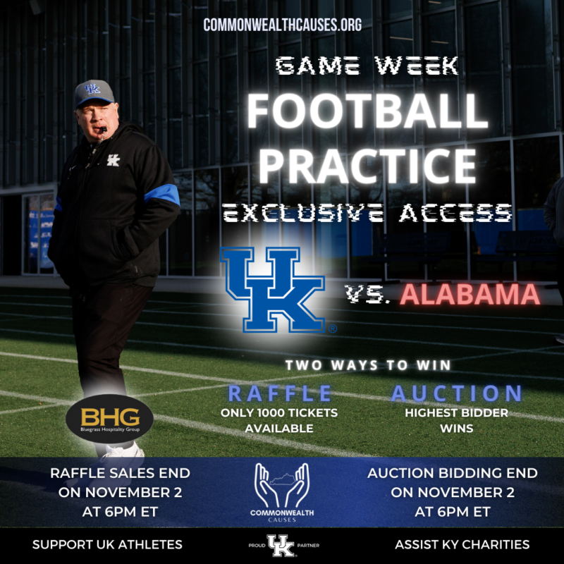 UK vs Alabama Game Week Exclusive Access Football Practice Auction | Commonwealth Causes